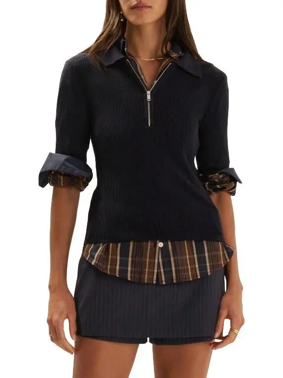 FAVORITE DAUGHTER The Downtown Polo - Navy
