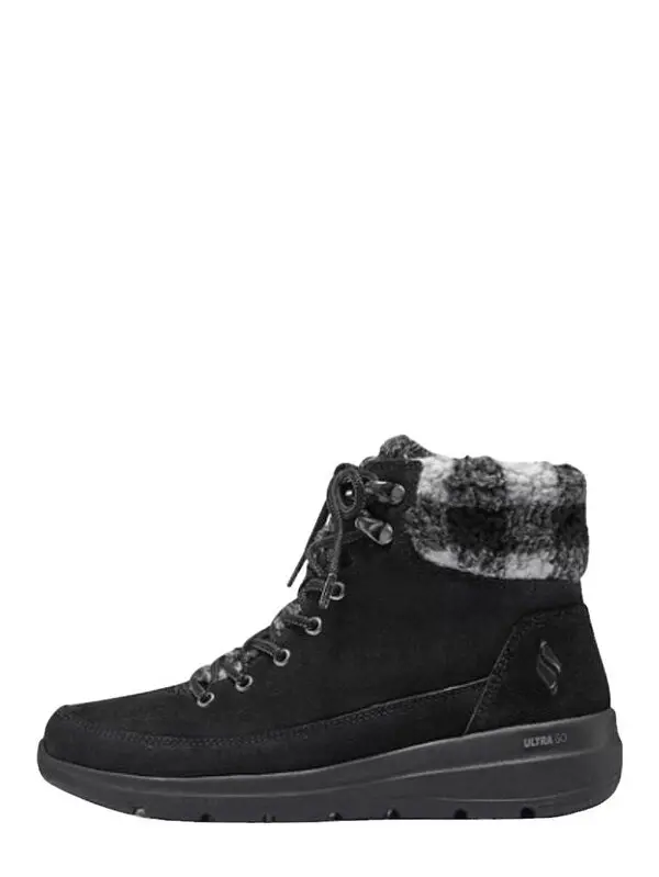 Sketchers On-the-go Glacial Ultra Timber Lace-up Boots - Black/white