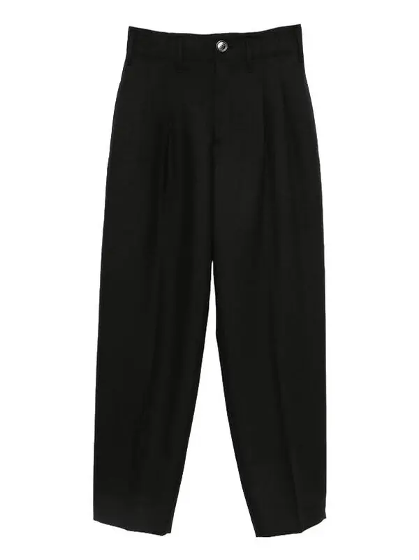 AMI Paris Virgin Wool Tailored Trousers - Black