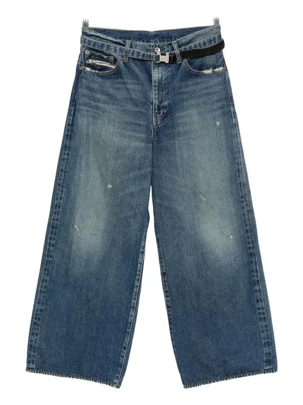 Sacai Wide-leg Denim Jeans - Blue