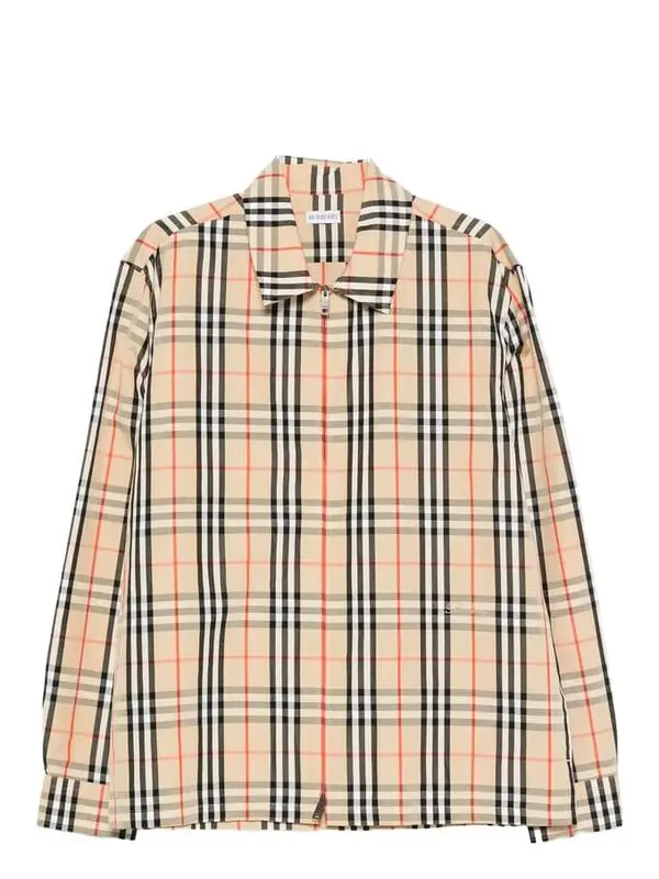 Burberry Neutrals Jackets Shirt Jackets - Cream