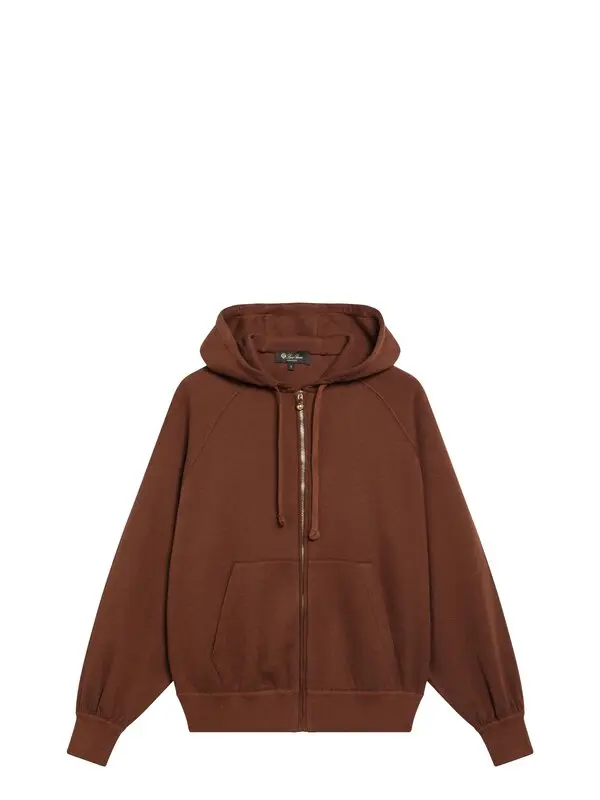 Loro Piana Cotton Zip-up Hoodie - Red