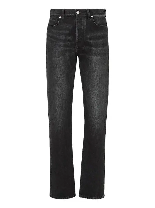 Fendi Straight-leg Wash Denim Jeans - Black