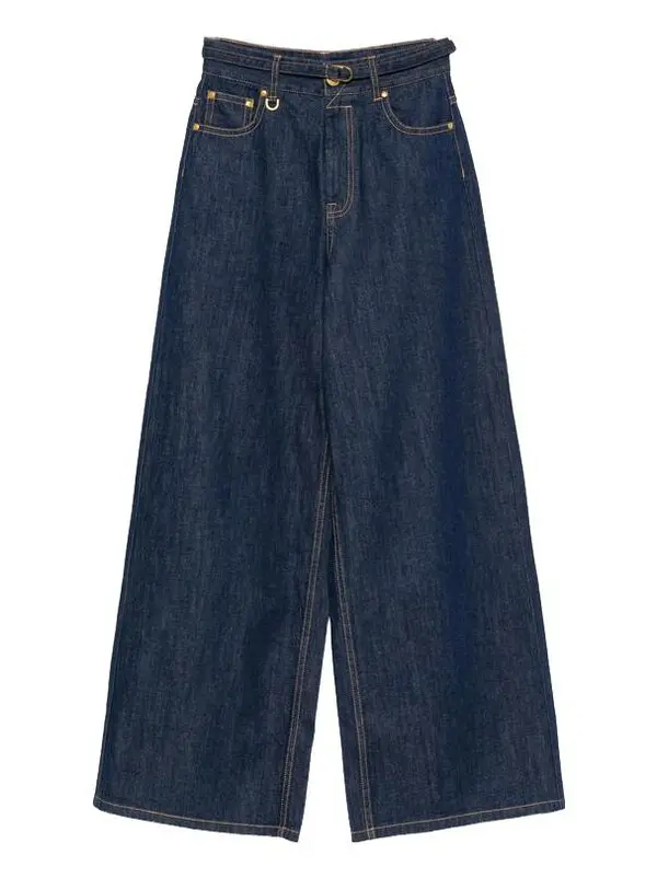 Zimmermann Denim Wide Leg Jeans - Blue