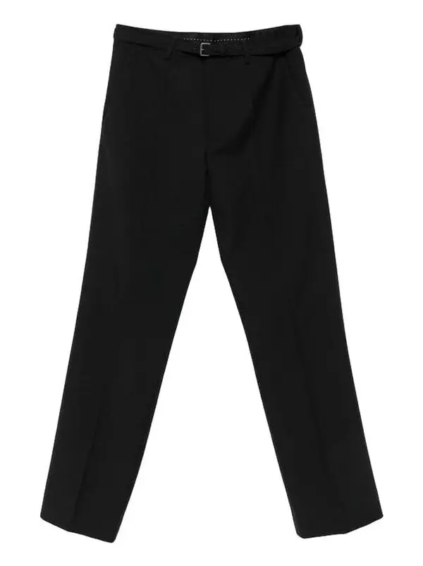 Dries Van Noten Belted Trousers - Black