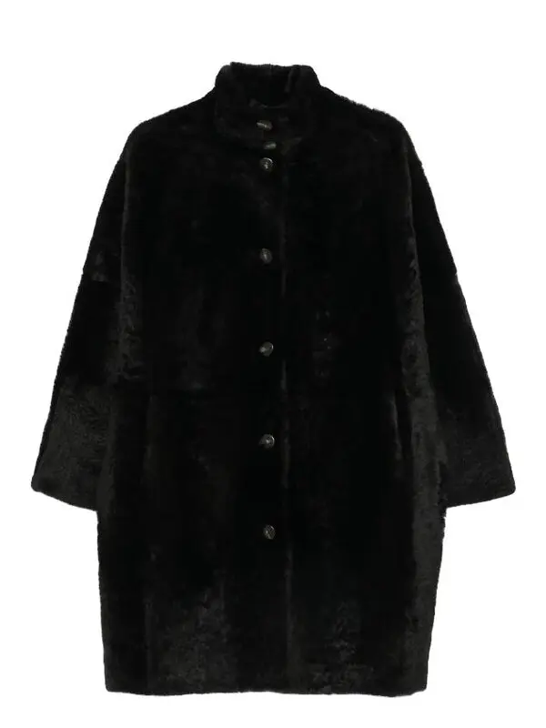 YVES SALOMON Fur Coat - Black