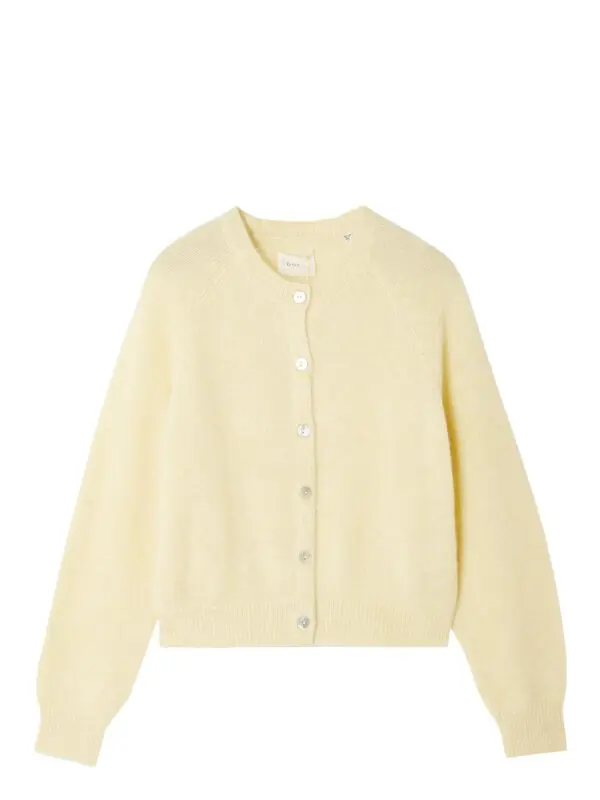 DÔEN Raglan Sleeve Wool & Alpaca Blend Cardigan - Nude
