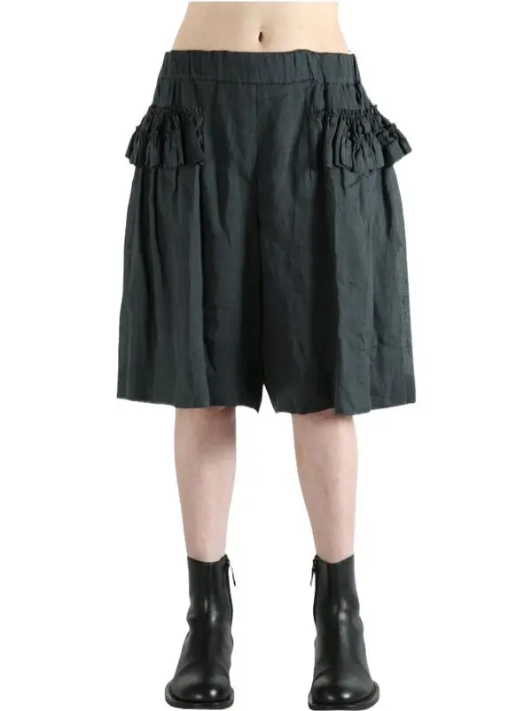 Dries Van Noten Ramie Culottes - Black
