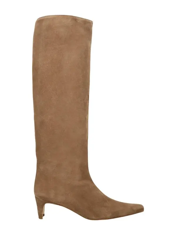 Staud Leather Wally Knee-high Boots 55 - Beige