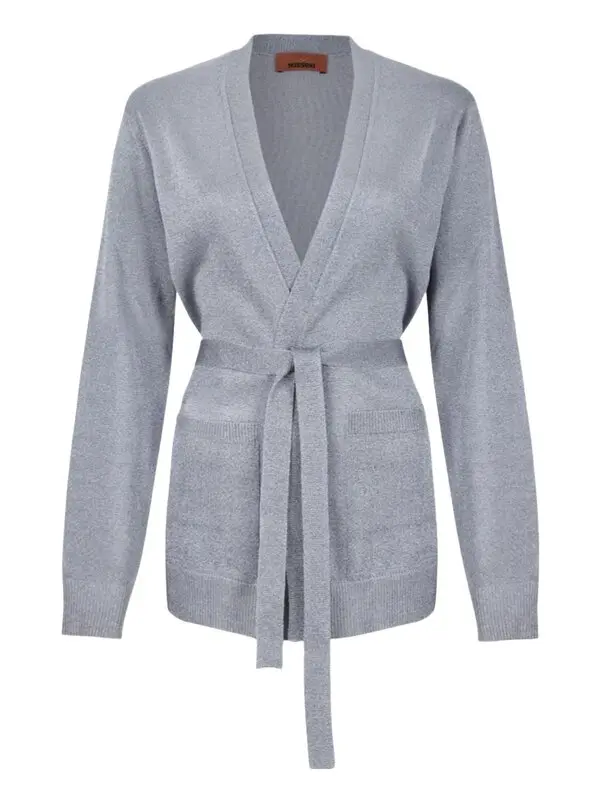 Missoni Belted V-neck Cardigan - Gray