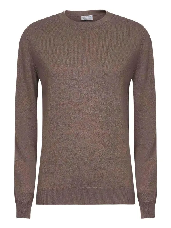 Brunello Cucinelli Long-sleeved Crewneck Sweater - Brown
