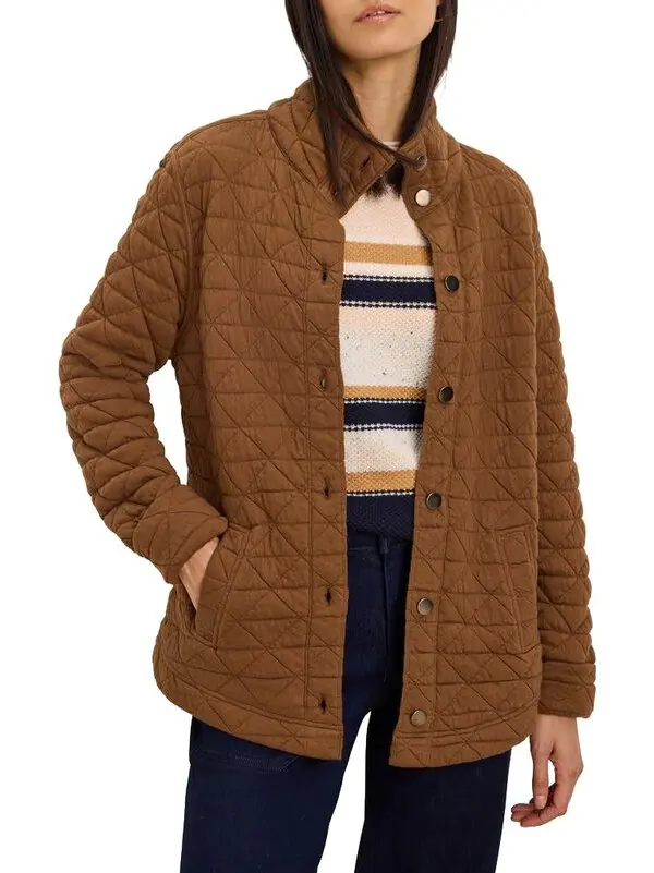 NIC+ZOE Quilted Femme Knit Jacket - Saddle