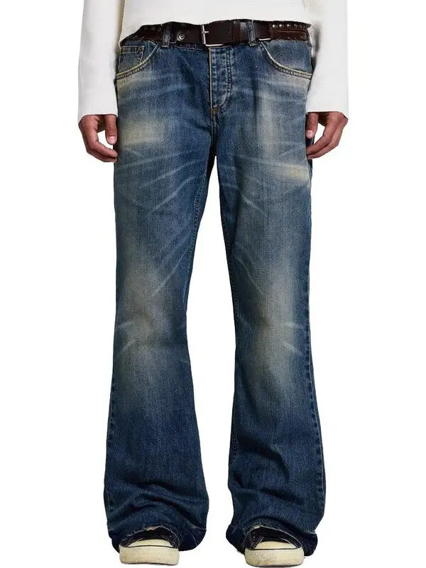 JADED LONDON Jude Flare Leg Jeans - Denim