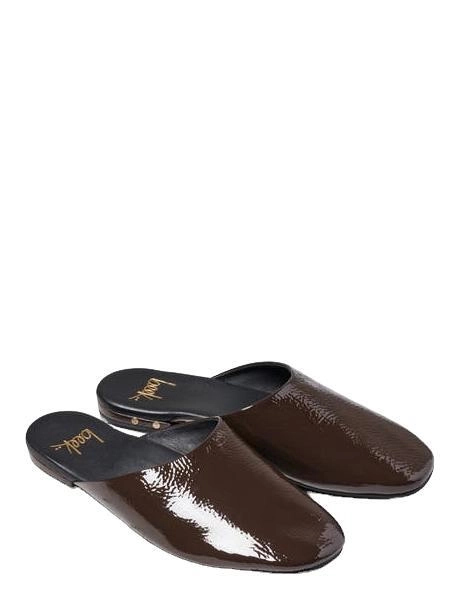 Beek Blackbird Flat Leather Mule - Coffee