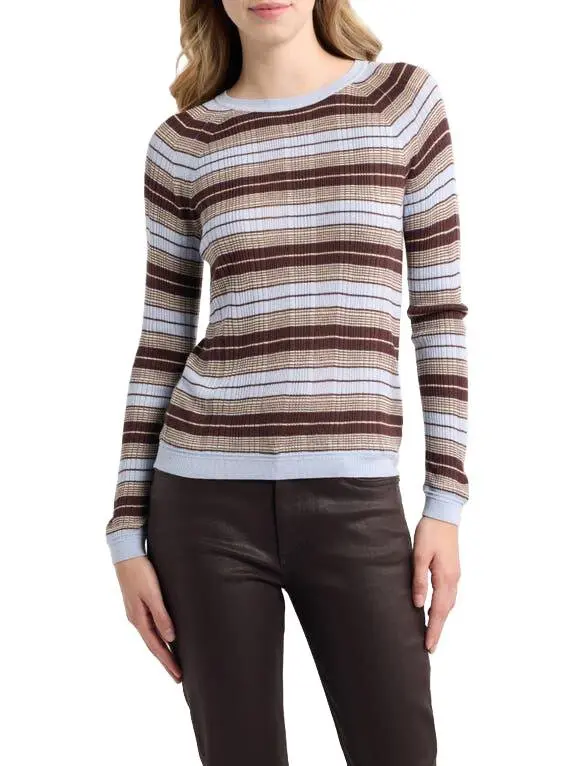 Rag & Bone Teresa Striped Crewneck Sweater - Light Blm