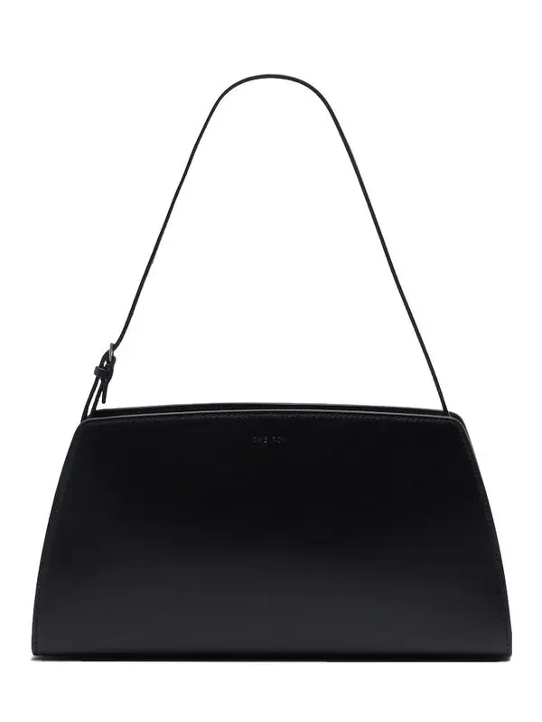 THE ROW Dalia Leather Shoulder Bag - Black