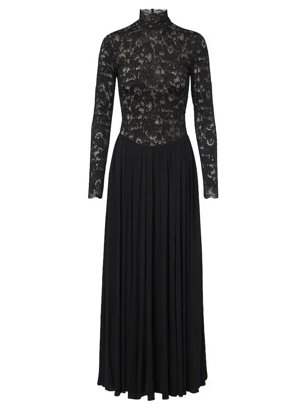 Zimmermann Lace And Jersey Maxi Dress - Black