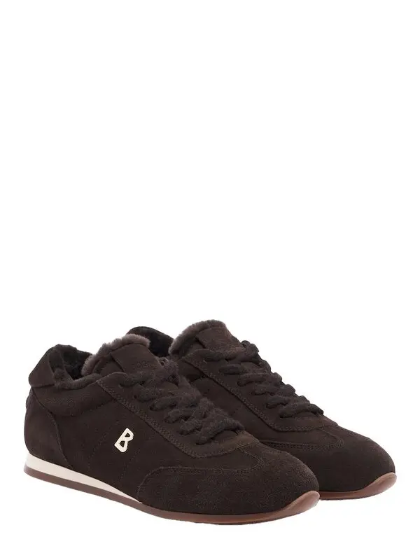Bogner Valencia Suede Shearling-lined Sneakers - Brown