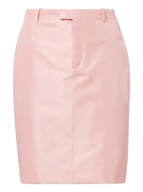 Gucci Silk Faille Pencil Skirt - Pink