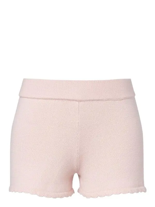 Posse Maisie Knitted Wool Shorts - Pink