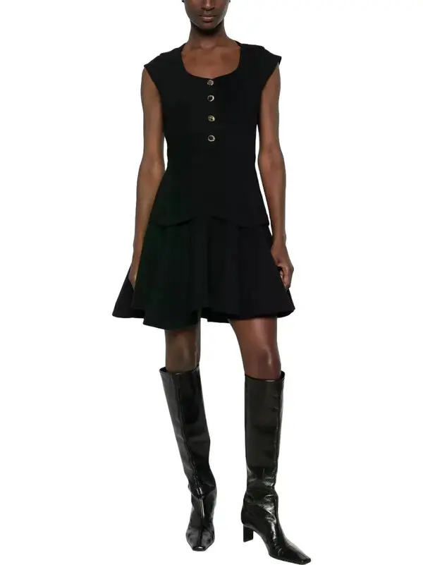 Sandro Vestido Corto Con Detalle De Botones | | Hn - Black