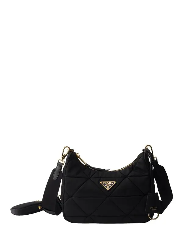 Prada Quilted Re-nylon Shoulder Bag - Black