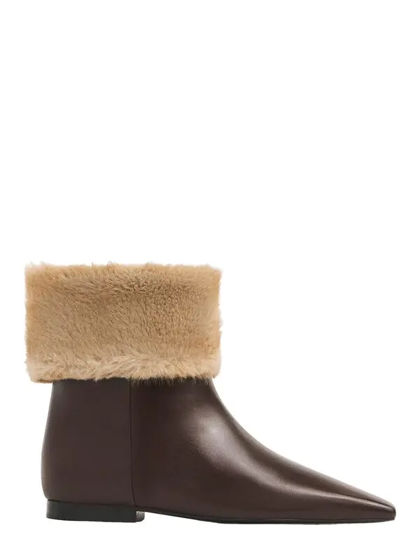 REFORMATION Remy Flat Ankle Boot - Brown
