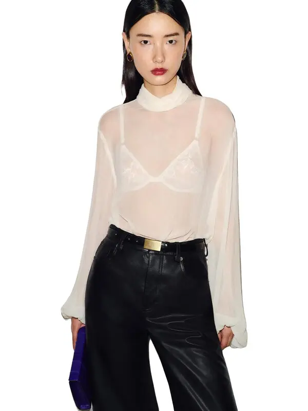 REFORMATION Velma Blouse - Ivory