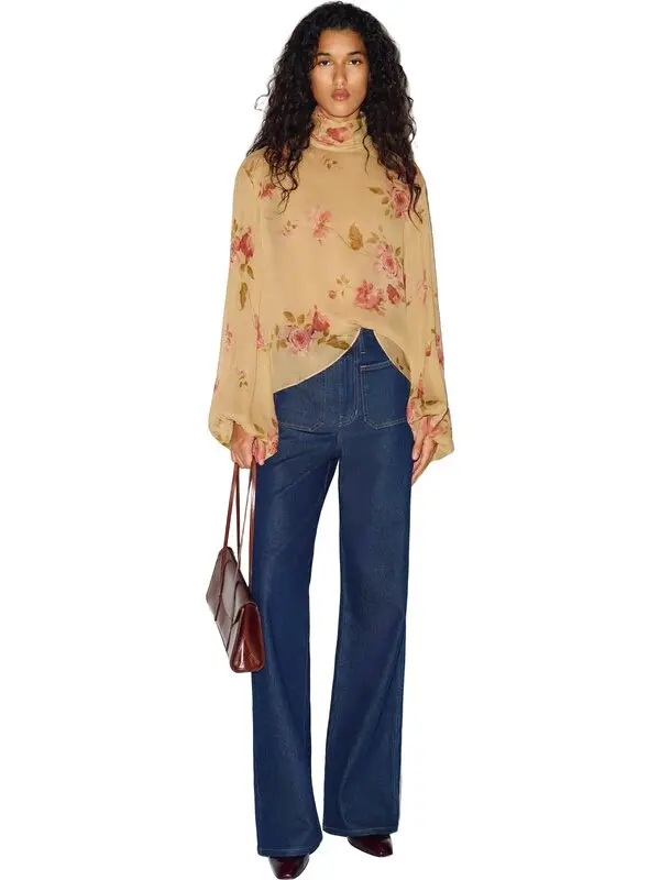 REFORMATION Velma Blouse - Natural