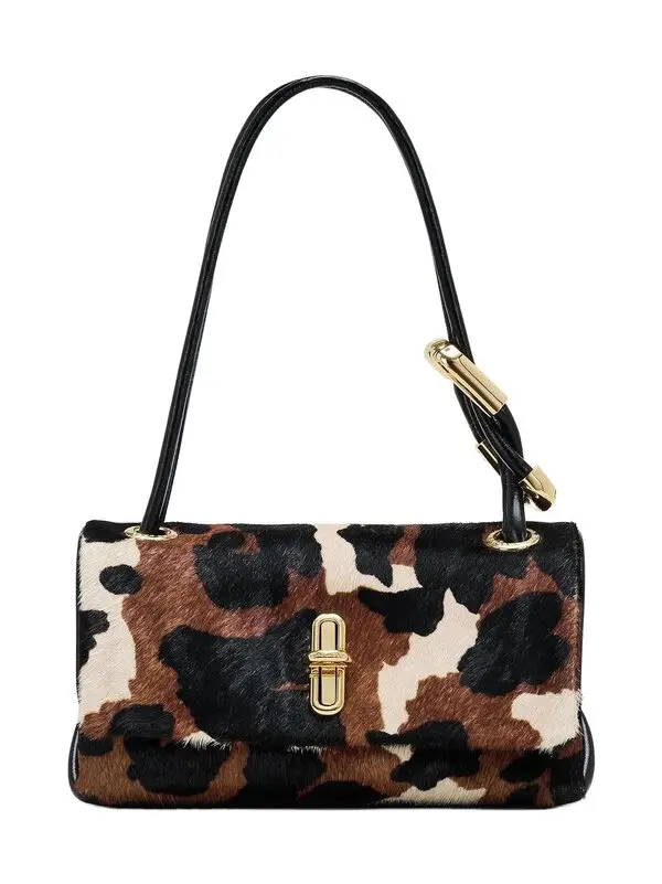 Marc Jacobs Cow Haircalf Mini Dual Shoulder Bag - Mocha Multi