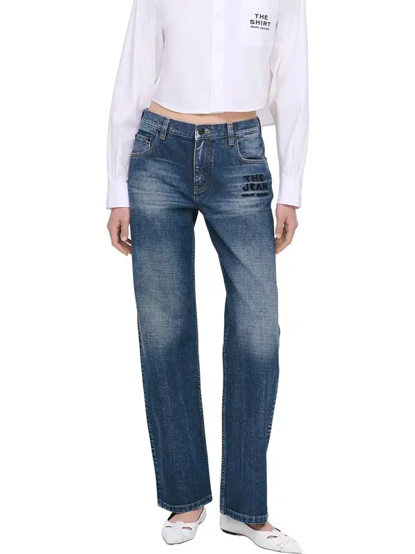 Marc Jacobs Mid-rise Relaxed Straight Leg Jeans - True Indigo