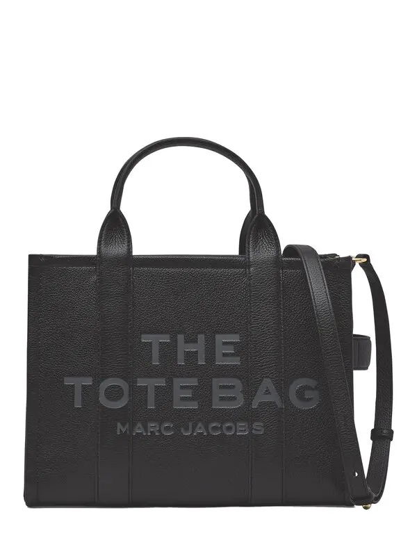 Marc Jacobs The Leather Medium Tote Bag - Black