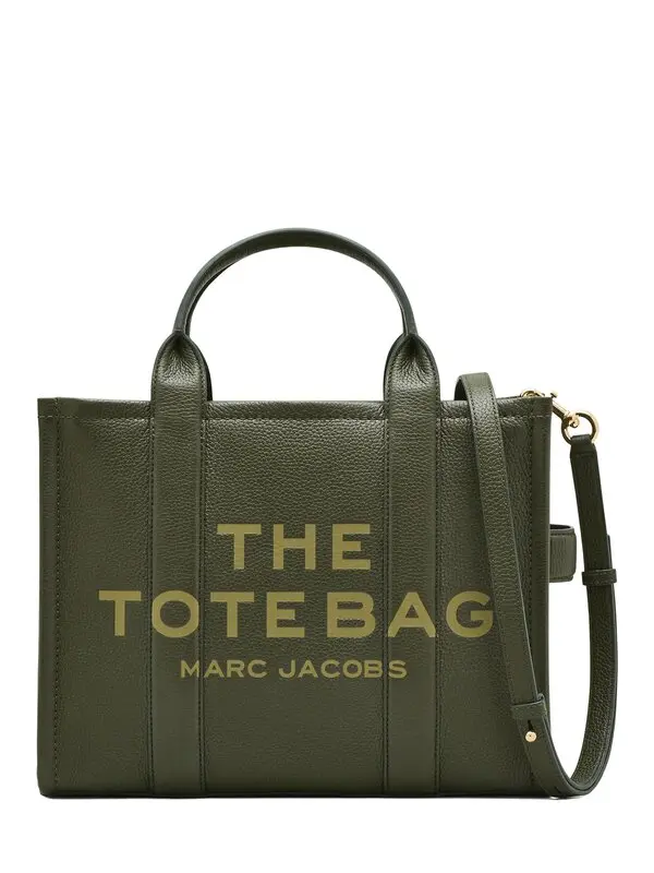Marc Jacobs The Leather Medium Tote Bag - Forest