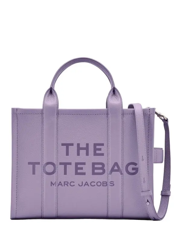 Marc Jacobs The Leather Medium Tote Bag - Lilac