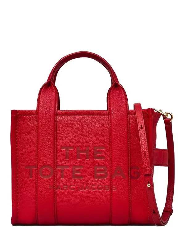Marc Jacobs The Leather Small Tote Bag - True Red