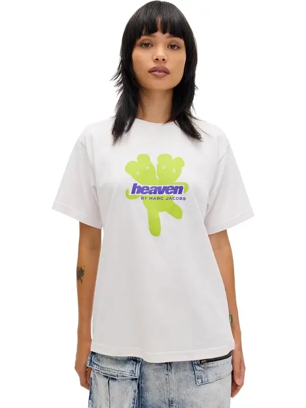Marc Jacobs Heaven Logo T-shirt In Size - Chalk