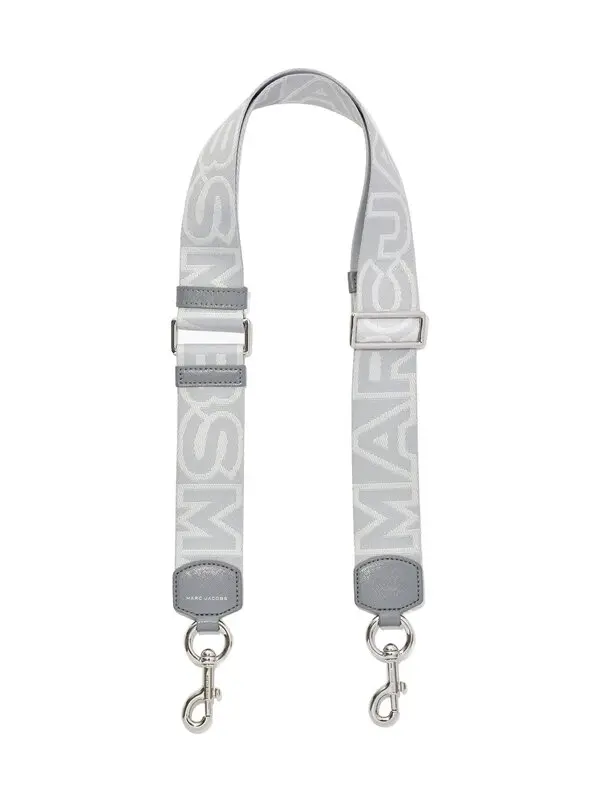 Marc Jacobs The Outline Logo Webbing Strap - Wolf Grey Multi
