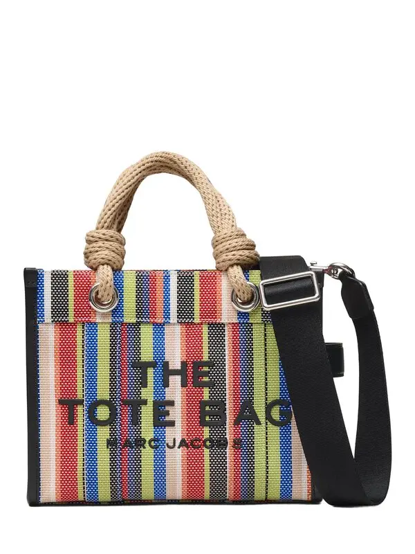 Marc Jacobs The Stripe Mesh Small Tote Bag - Red Multi