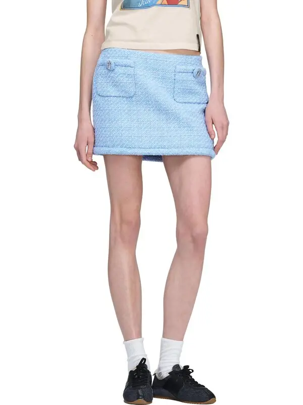 Marc Jacobs Pop J Marc Tweed Mini Skirt - Blue Mist
