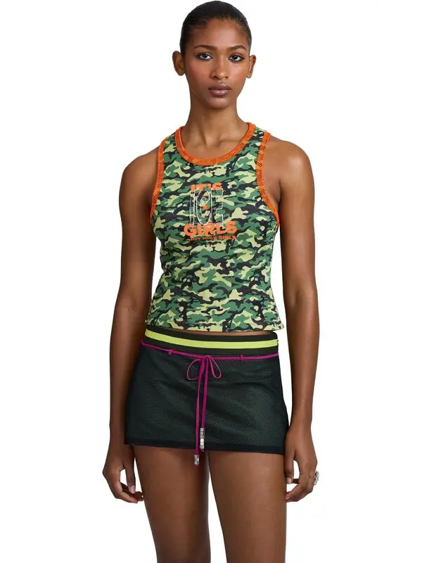Marc Jacobs X Ice Studios Camouflage Racer Back Tank - Camo Multi