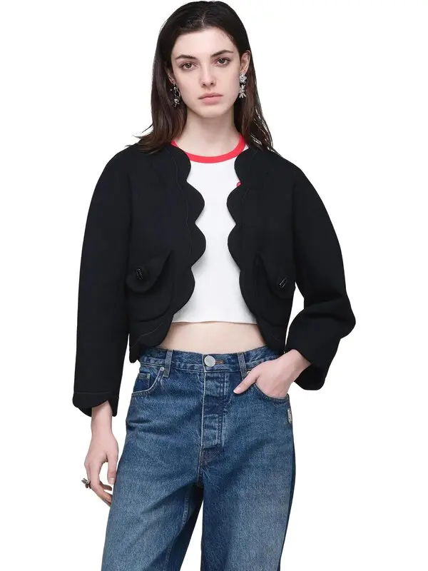 Marc Jacobs Scallop Daisy Lady Jacket - Black
