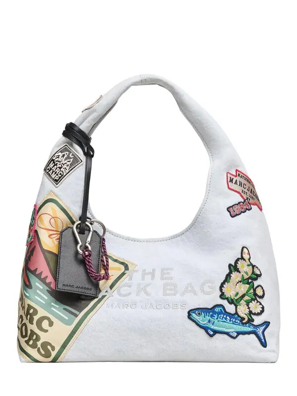 Marc Jacobs The Camp Patchwork Denim Sack Bag - Light Wash