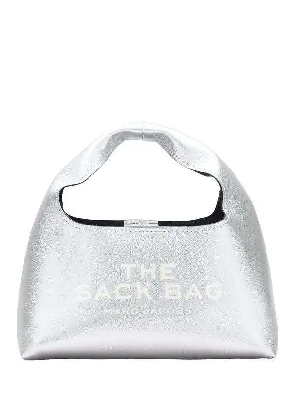 Marc Jacobs The Metallic Leather Mini Sack Bag - Silver