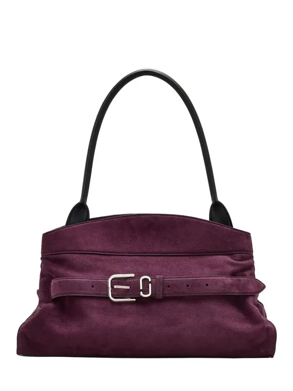 Marc Jacobs Suede Dakota Satchel Bag - Dark Plum