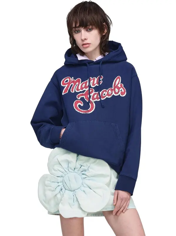 Marc Jacobs Logo Hoodie - Navy Multi