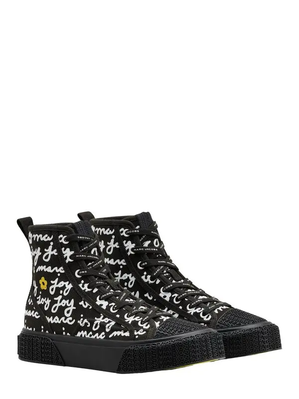Marc Jacobs The Marc Is Joy Canvas Sneaker In Size - Black Multi