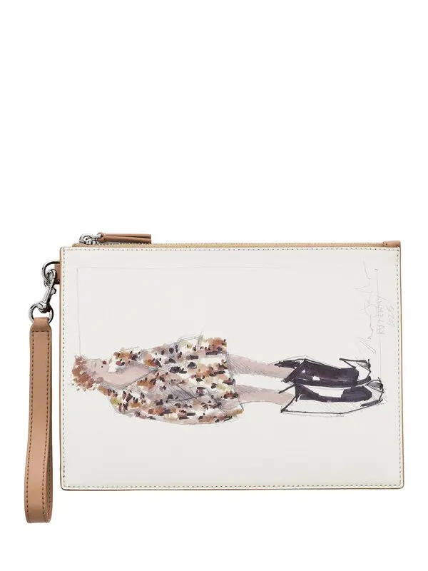 Marc Jacobs Runway Illustration Wristlet - Camel