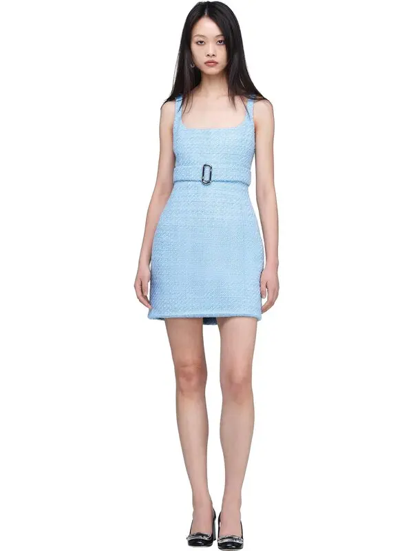 Marc Jacobs Pop J Marc Tweed Mini Dress - Blue Mist