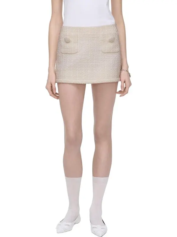 Marc Jacobs Tweed Mini Skirt - Ivory