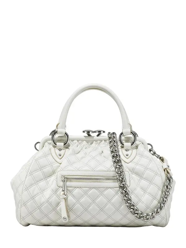 Marc Jacobs Re-edition Quilted Leather Stam Bag - Cloud White